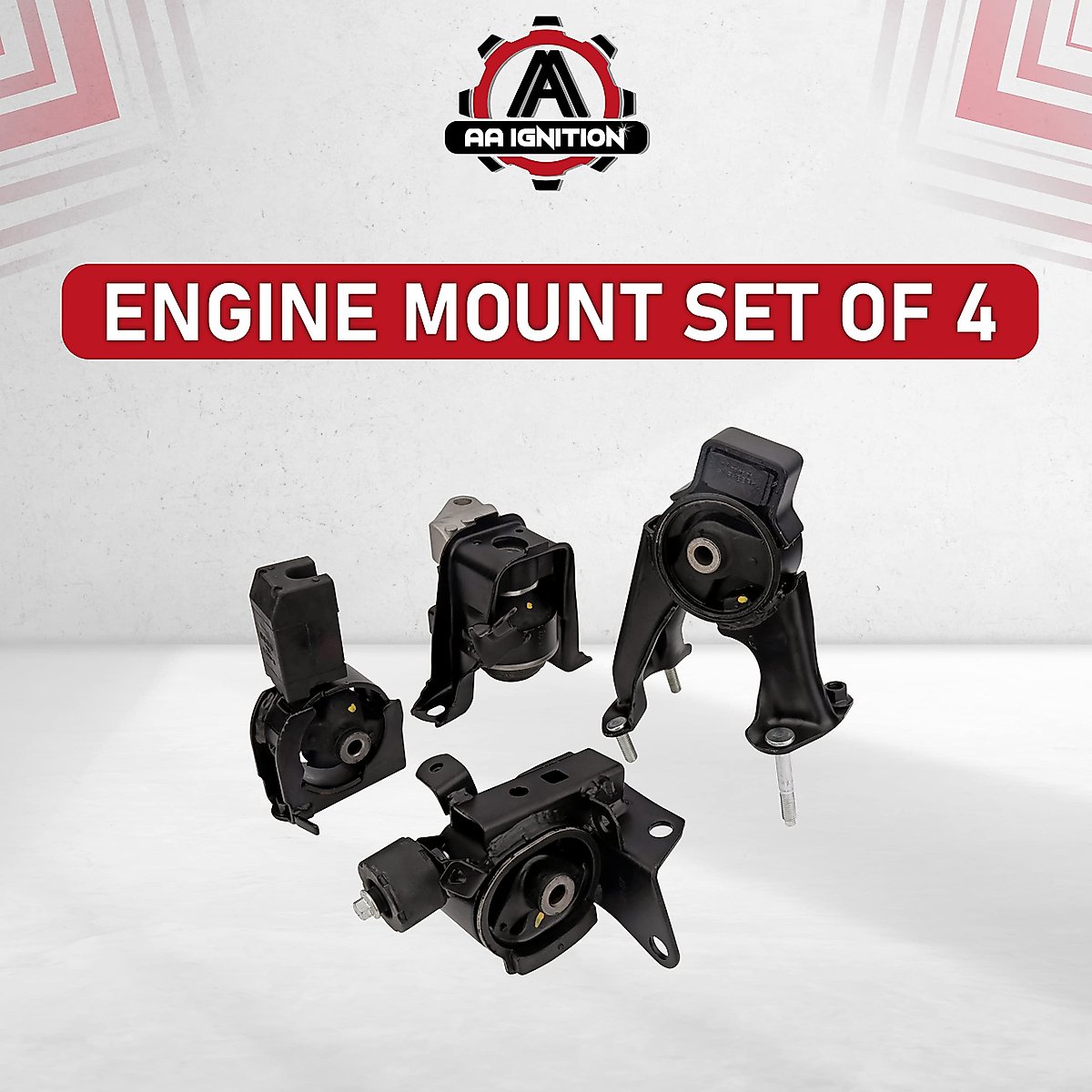 Engine Mount Set - Compatible with Corolla, Matrix, Vibe 1.8L Automatic Vehicles 2003, 2004, 2005, 2006, 2007, 2008 - Replaces A4219, A4221, A4220, A4218