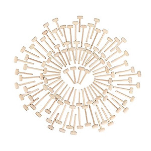 100pcs Mini Wooden Mallets Gavel Toy for Kids Educational Pounding Toys Hammers for Cracking Chocolate Seafood Shell