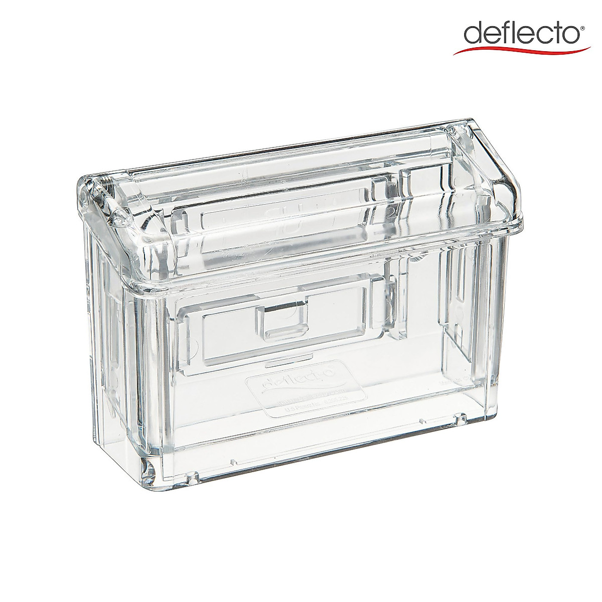 Marketing Holders Grab a Card Business Box with Hinged Lid Sales Reps Realtors Mount Sign Store Front Wall Outdoor Vehicle Trucks SUVs Car Mobile Plumbers Contractors, clear, "4 1/4""w x 2 3/4""h x 1 1/2""d" (DEF70901)