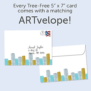 Tree-Free Greetings - Graduation Greeting Cards - Artful Designs - 2 Cards + Matching Envelopes - Made in USA - 100% Recycled Paper - 5"x7" - WooHoo Congrats (GT60464)