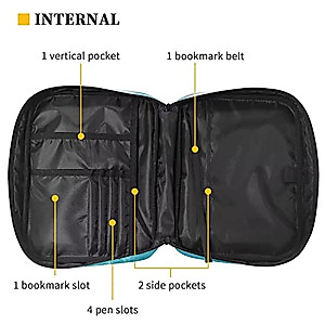 YEXIATODO Blue Cute Dolphin Bible Covers for Women Girls Bible Case Large Bible Bag Purse Crossbody Shoulder Backpack with Handle Bible Tote Bag Zipper Pocket Bible Cover for Bible Study