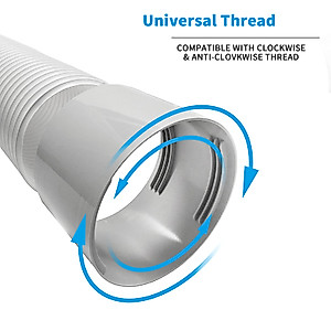Qualward Air Conditioner Hose Extention Coupler 5.9 Inches, Portable AC Exhaust Vent Hose Connector Coupling Universal Fits Clockwise and Counter-Clockwise Thread Hose