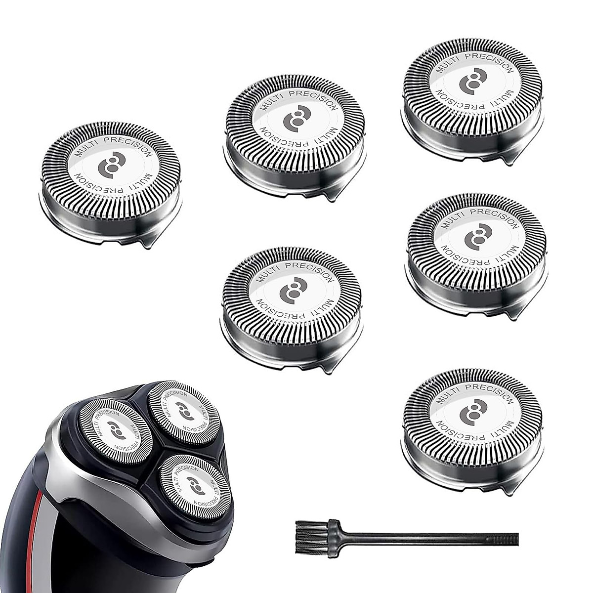 HQ8 Replacement Heads Compatible with Philips Norelco Aquatec Shaving Head Razor, Blades for PT730 AT880 AT811, 6-pc Pack