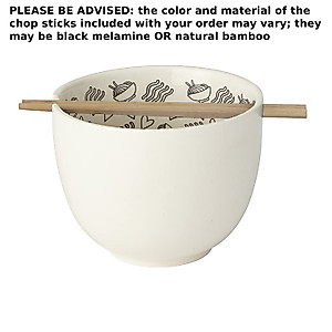 Enesco 6002424 Our Name is Mud Hopeless Ramen-Tic Soup Bowl and Chopsticks Set, White, 5 Inches