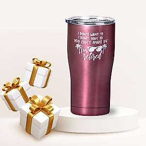 Funny Retirement Gifts for Women 2023 - Retirement Tumbler Cup 20oz - Retired Gifts for Women - Best Retirement Gifts for Women, Coworker - Happy Retirement Gifts - Female Retirement Gifts (Rose Gold)