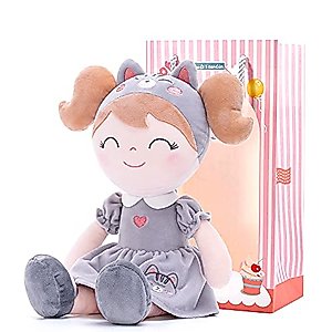 Gloveleya Baby Doll Girl Gifts Soft Plush Kitty Cat Dolls Girls Toy 14" with Gift Box