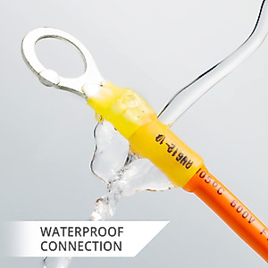 Wirefy Heat Shrink Wire Connectors Kit - a Resistant Electrical Connectors - Automotive Butt Connectors - Insulated Ring, Spade, Fork, Hook Crimp Terminals - 22-10 Gauge - 270 PCS