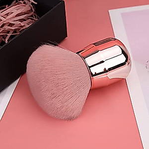 Tenmon Foundation Brush Kabuki Brush Blush Brushes New Concealer Brushes Cosmetic Tool for Valentines Day Gifts (Pink)