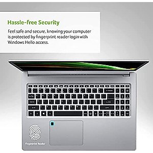 2022 Premium Acer Aspire 5 Slim Laptop, 15.6" FHD IPS, Quad-Core AMD Ryzen 3 3350U Processor(Upto 3.5GHz), 8GB DDR4 RAM, 128GB SSD,WiFi 6,Backlit KB, Fingerprint Reader,Windows 11 S+HubxcelAccessories