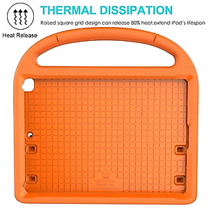 SUPLIK Kids Case for iPad Mini 5/4/3/2/1 (7.9"), Durable Shockproof Protective Handle Bumper Stand Cover with 2*Screen Protectors for 7.9 inch Apple iPad Mini 5th/4th/3rd/2nd/1st Generation, Orange