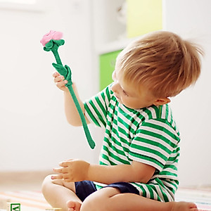 NUOBESTY Collection Flowers 3pcs Bend Plush Rose Manual Specimen Bride Animal Toys