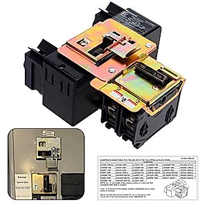 Generator Interlock Kit Compatible with Siemens and Murray, ECSBPK03 Mechanical Interlock Kit Between The Main Breaker Powered by Utility Power and Generator Powered by Standby Power.