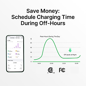 Autel Home Smart Electric Vehicle (EV) Charger up to 50Amp, 240V, Indoor/Outdoor Car Charging Station with Level 2, Wi-Fi and Bluetooth Enabled EVSE, Hardwired,25-Foot Cable,Sierra Blue