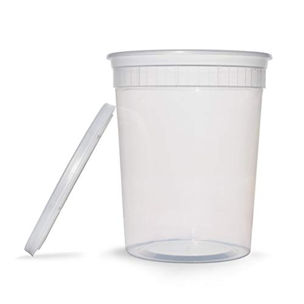 Specialty Quality Packaging TRIPAK Plastic Microwaveable Food Containers with Lids 32 oz BPA Free Stackable Leakproof Microwave/Dishwasher/Freezer Safe