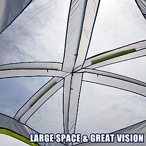 Tents 6 Person Waterproof Windproof Easy Setup, Easy Setup Cabin Tent with Top Rainfly, Double Layer,4 Large Mesh Windows,2 Mesh Door,Provide 2 pcs Gate Mat Camping Tent-10'X9'X78''(H)