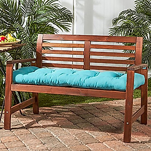Greendale Home Fashions Outdoor 51x18-inch Bench Cushion, 1 Count (Pack of 1), Arctic
