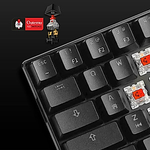 Ant Esports MK1300 Mini Wired Mechanical Gaming Keyboard with 60% Compact Form Factor - Outemu Red Switches