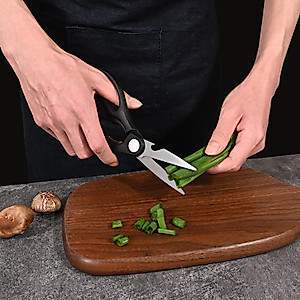 Knife Set, 15 Pieces Kitchen Knife Sets with Block, Built-in Sharpener, Dishwasher Safe, Anti-slip Ergonomic Handle, Knife Block Set for Chopping, Slicing, Dicing & Cutting, Black