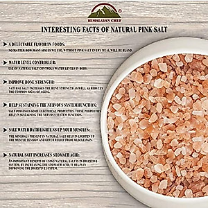 Himalayan Chef Pink Himalayan Salt, Coarse Grain, Refill Grinders - 2 lbs (2 Pound Bag)
