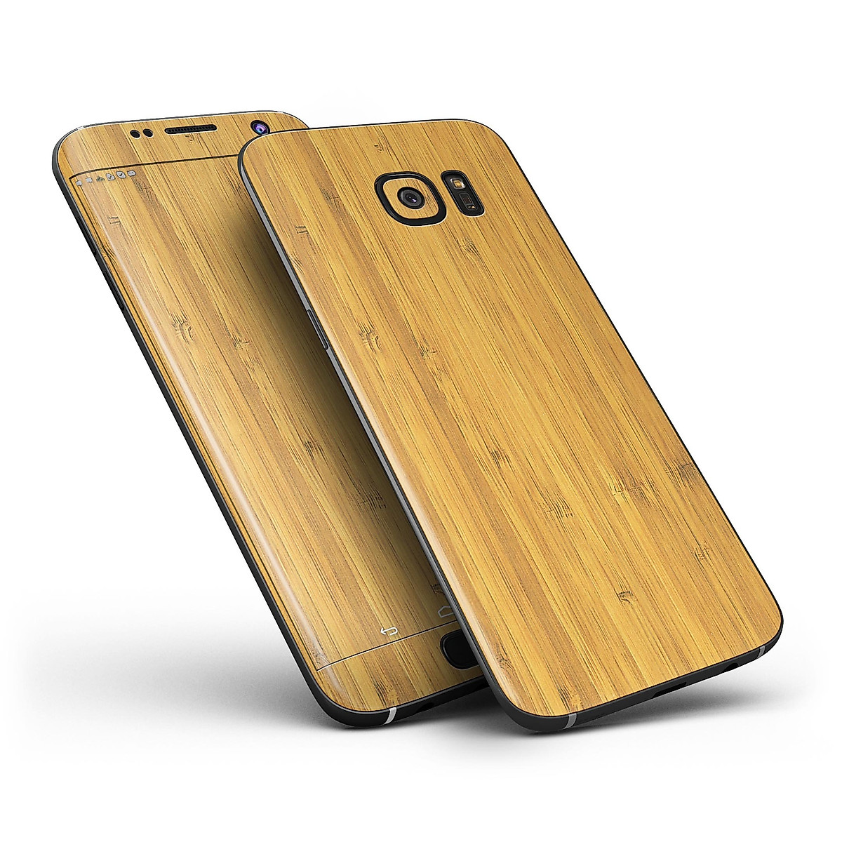 Design Skinz Design Skinz Real Light Bamboo Wood Full-Body Wrap Decal Skin-Kit for The Galaxy S9 Plus