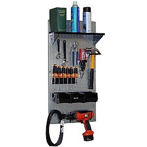 Wall Control Pegboard Basic Utility Tool Storage Pegboard Organizer with Black Accessories