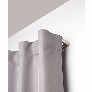 Umbra Twilight Double Curtain Rod Set – Wrap Around Design Ideal for Blackout or Room Darkening Panels, 48 to 88 Inches, Nickel