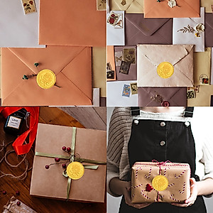 LSYGXYZ Adhesive Wax Seal Stickers, 24 Pieces Handmade Wax Seal Stamp Adhesive Stickers Gold Rose Flower Rosemary Seal Stickers for Envelopes Decorative(3 Rose Flower Styles, 1 Rosemary Style)