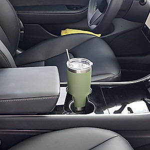 WETOWETO 20oz Insulated Stainless Steel Tumbler, Coffee Tumbler, Double Wall Vacuum Travel Coffee Mug, Powder Coated Leak-Proof Tumbler Cup for Home Office Travel (Army Green,1 Pack)