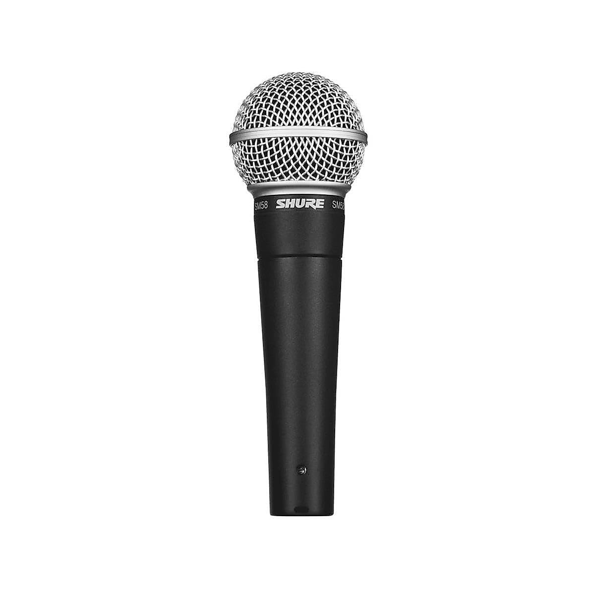 Shure SM58-LC Cardioid Dynamic Vocal Microphone Bundle with Stand Adapter and Zippered Pouch, XLR
