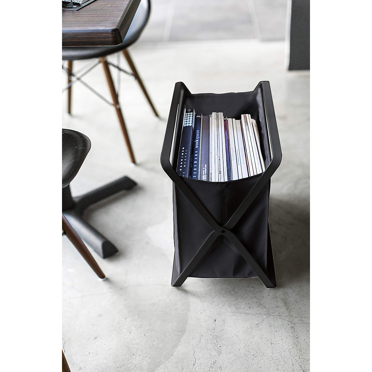 YAMAZAKI home Tower Storage Hamper Black