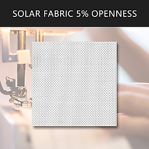 ChrisDowa Light Filtering Roller Shades, with 5% openness Solar Screen, UV Protection Fabric. Solar Semi Sheer Roller Blinds for Office and Home. Easy to Install.Grey,20" W x 72" H