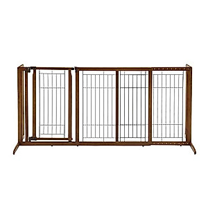 Richell Deluxe Freestanding Pet Gate with Door, Large