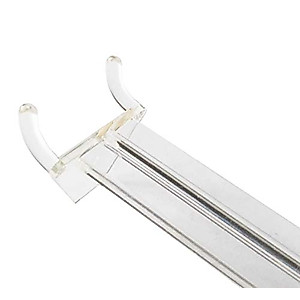 FixtureDisplays® Fixture Hook, Pegwall Hook 4" Clear Plastic Set of 50 pcs 11533