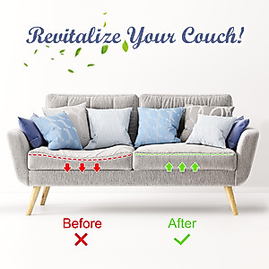 RunNico 20" x 20" Foam Cushion Couch Cushion Support - High-Density Living Room Sofa Sag Support - Anti Slip Sag Repair Replacement for Sofa Couch Loveseat Chair (2, yellow)