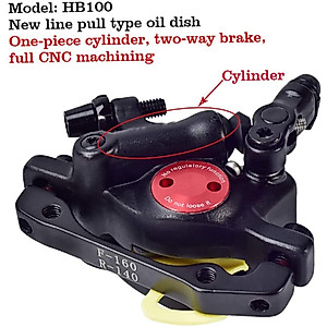 SONAU 1 Pair Front & Rear HB100 MTB Bike Hydraulic Disc Brake Calipers Road Bicycle Line Pulling Brake Clamp