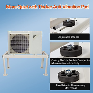 WeCooper Mini Split Ground Stand,Heavy-Duty Condenser Stand for9000-36000BTU,Mini Split AC Bracket for Ductless Air Conditioners Heat Pump System