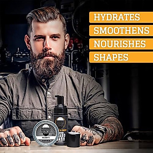 Rugged Roots Beard Balm for Smoothing & Defining Beard Hair | Long-Lasting Hold | Available in 8 Scents | 2 oz (Tobacco Vanilla)