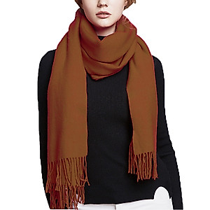 Wander Agio Womens Warm Cashmere Scarf Large Couples Scarves Wool Pure Caramel Camel