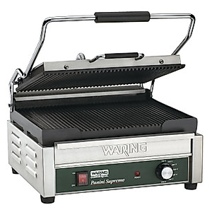 Waring Commercial WPG250 Panini Supremo® Large Panini Grill, Pancake drip Crepe Batter PANINI, 120V, 5-15 Phase Plug