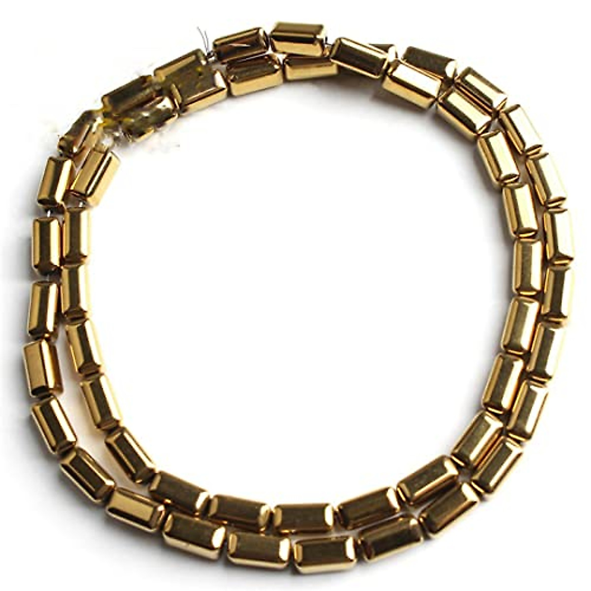 4X8 Mm Smooth Long Cylinder Hematite Multicolor Pleated Loose Spacer Beads Natural Stone Bead For Jewelry Making Diy Bracelets 15 Inch Blue