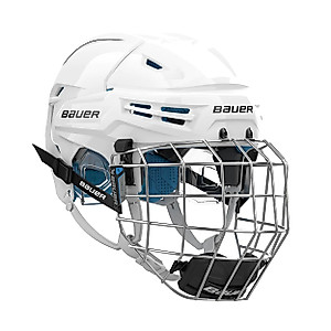 Bauer Re-Akt 65 Hockey Helmet Combo with Facemask, Senior (Medium, White)