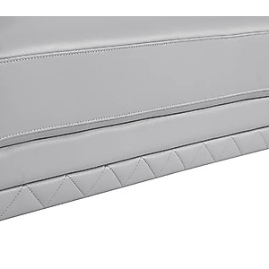 Blackjack Furniture Weston Collection Italian Leather Living Room, Den Loveseat, Light Gray