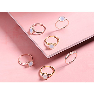 YoTreasure 1.88 Cts Rainbow Moonstone Solid 10k Rose Gold Ring Jewelry