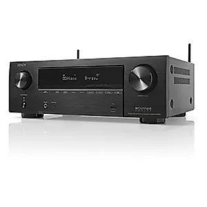 Denon AVR-X1700H 7.2 Channel AV Receiver - 80W/Channel (2021 Model), Advanced 8K HDMI Video w/ eARC, Full 3D Audio - Dolby Atmos, DTS:X, Wireless Streaming, Built-in HEOS, Amazon Alexa Voice Control