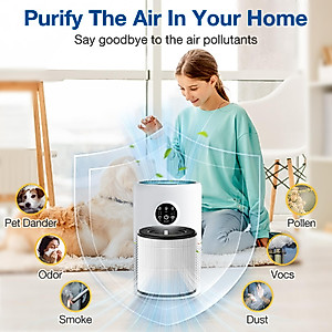 D10 Replacement Filter Compatible with Tailulu D10 HEPA Air Purifier, 3-in-1 H13 Grade True HEPA Replacement Filter, 360 Rotating D10 Filter, 2 Pack