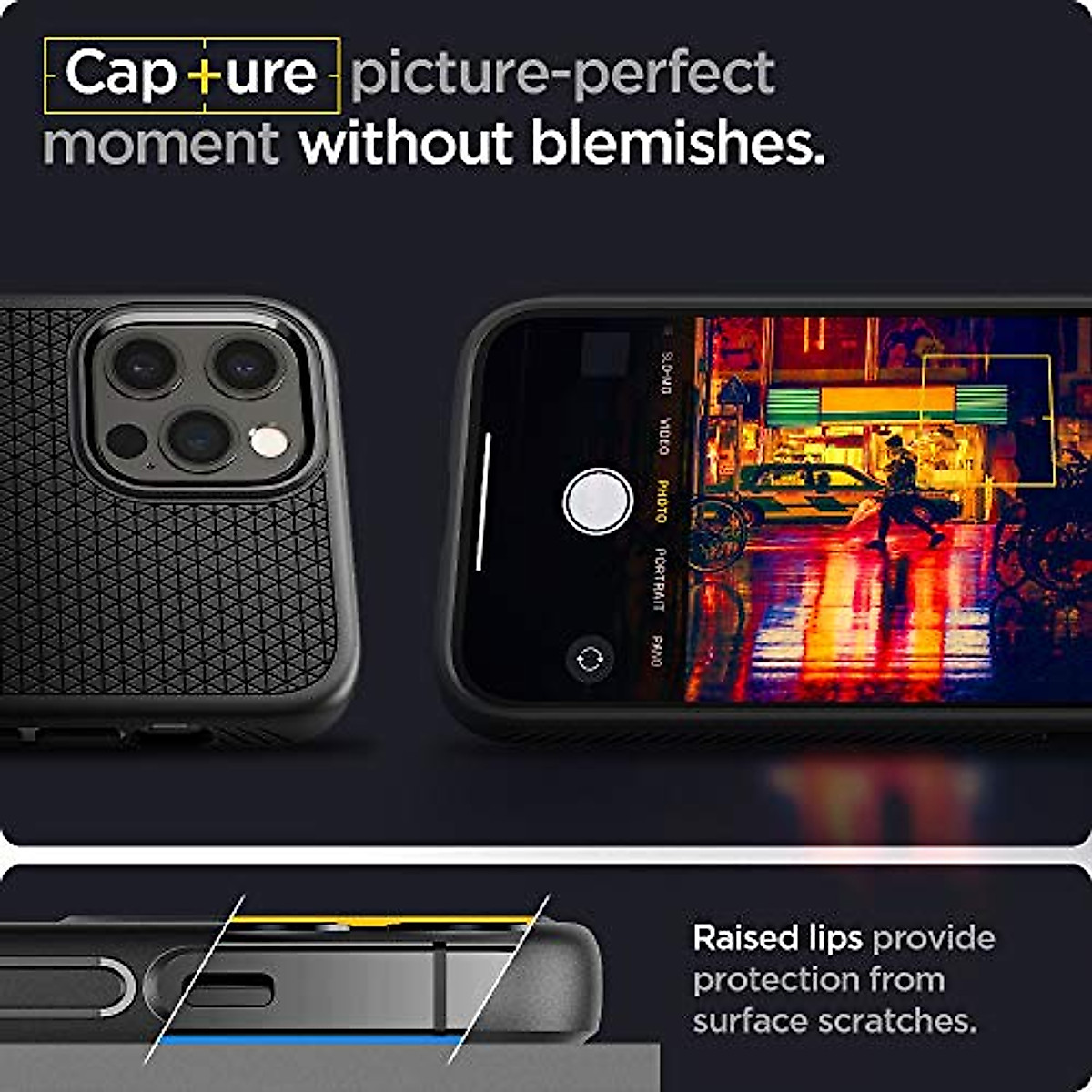 Spigen for iPhone 12 Pro Case, Liquid Air Armor Case for iPhone 12 & 12 Pro - Matte Black