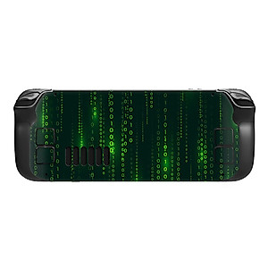 PlayVital Full Set Protective Skin Decal for Steam Deck LCD, Custom Stickers Vinyl Cover for Steam Deck OLED - Messy Code