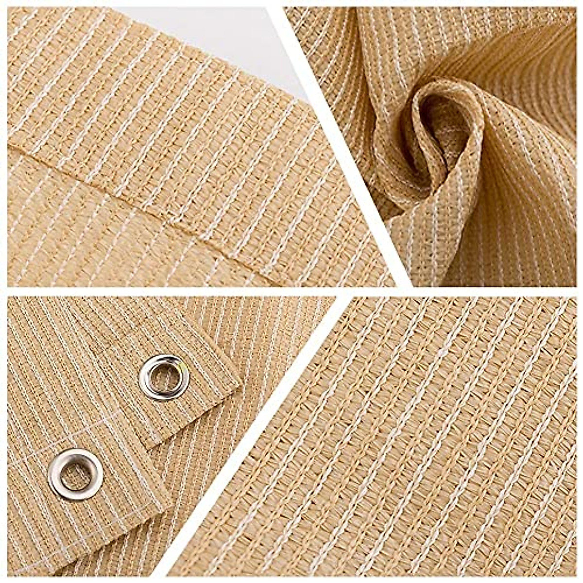 ALBN Shade Cloth Shading Net Garden Shadow Sunscreen Breathable Anti-UV Polyethylene, 17 Sizes (Color : Beige, Size : 1x5m)