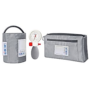 MDF Airius Palm Aneroid Sphygmomanometer - German Made Professional Blood Pressure Monitor with Adult Sized Cuff Included - Lifetime Calibration - Grey/White (MDF848AR-12)