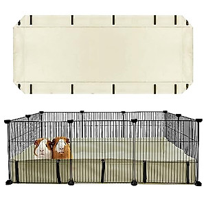 FULUE Guinea Pig Waterproof Cage Liner C&C 2x3,Guinea Pig Cage Canvas Bottom Replacement 42x28 Beige (C&C 2x3)